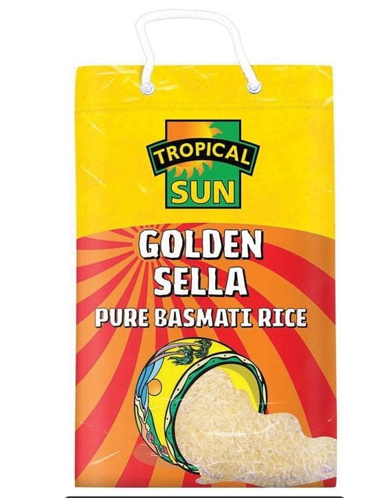 Tropical Sun Golden Sella Basmati Rice 20kg | kajolafoods.com